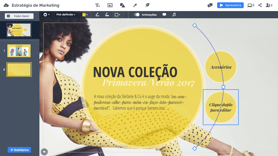 Ver o produto | Como o Prezi funciona? | O que faz ele único? | Prezi